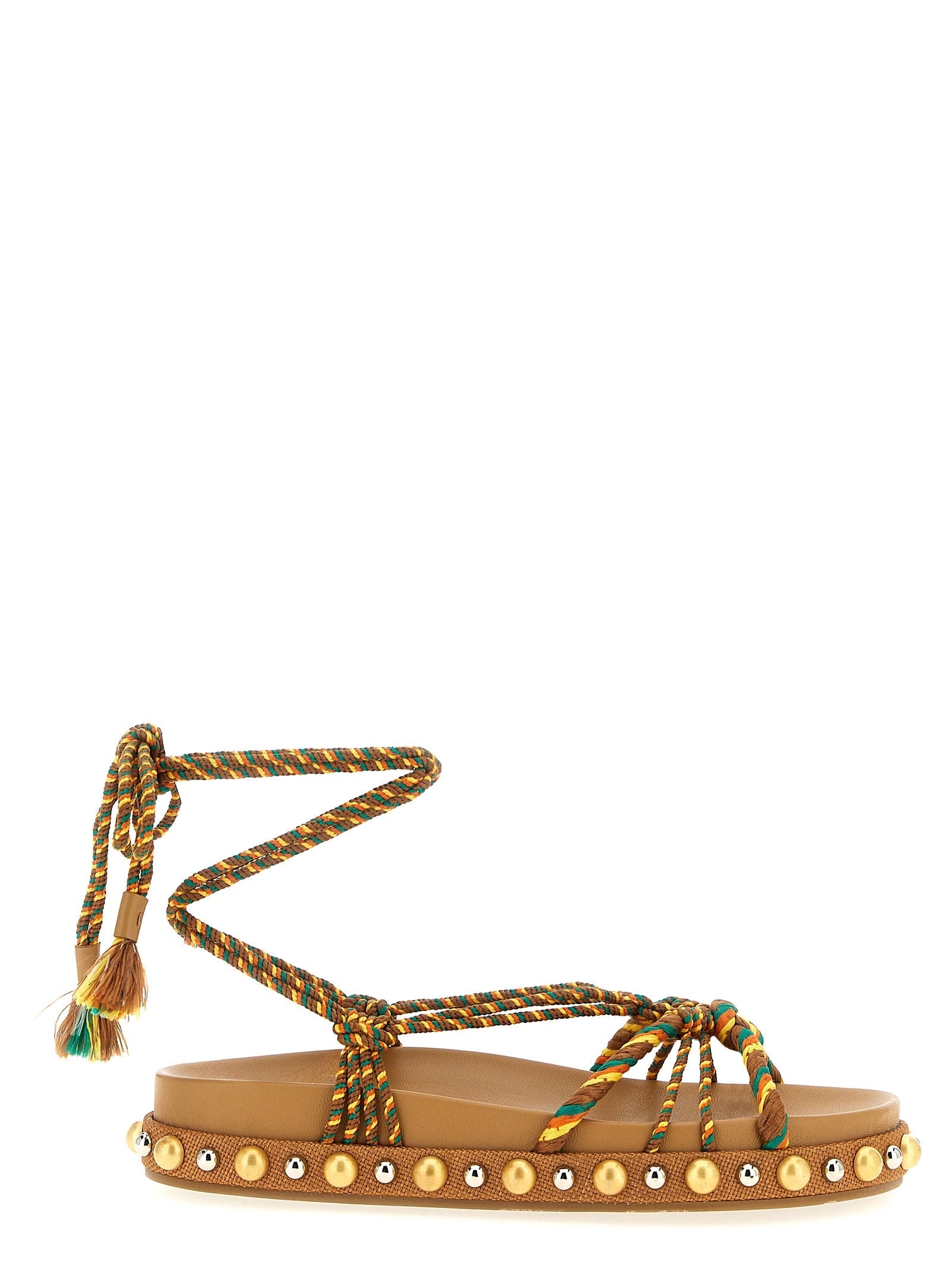 AQUAZZURA TROPICAL ROPE FOOTBED FLAT